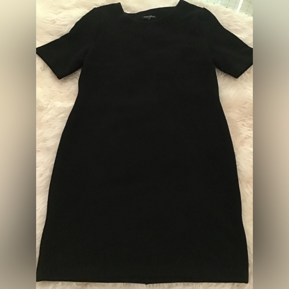Mario Serrani | Dresses | Mario Serrani Italy Black Ss Ribbed Dress ...